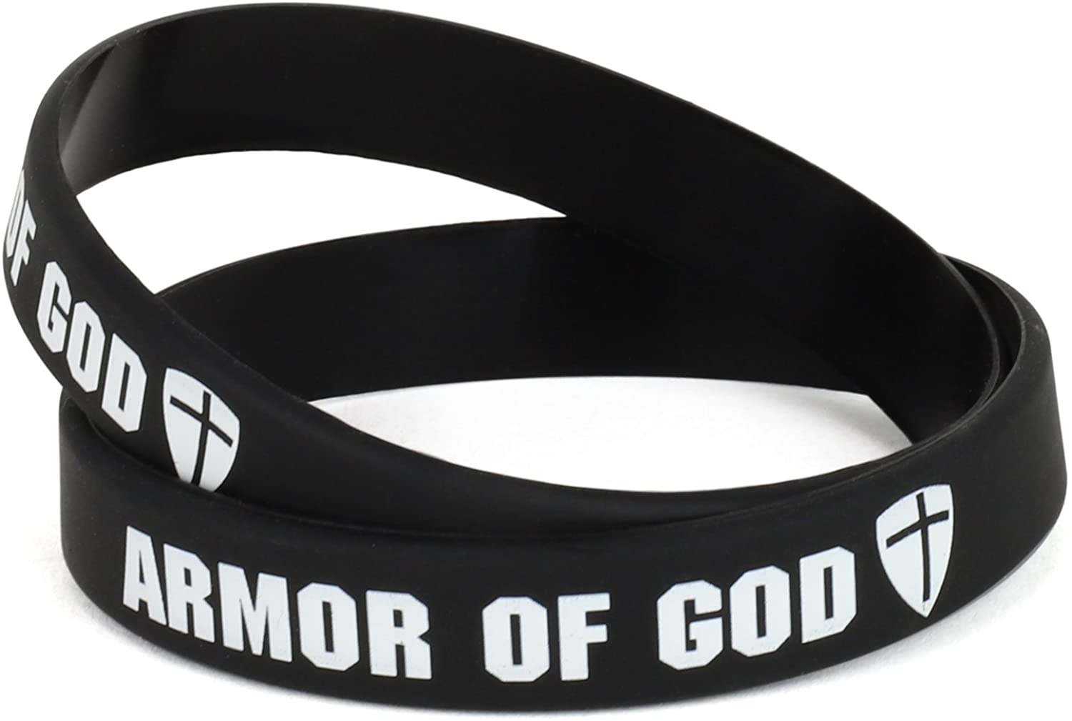 Armycrew Jesus Christ Armor of God Printed Silicone Christian Wristban