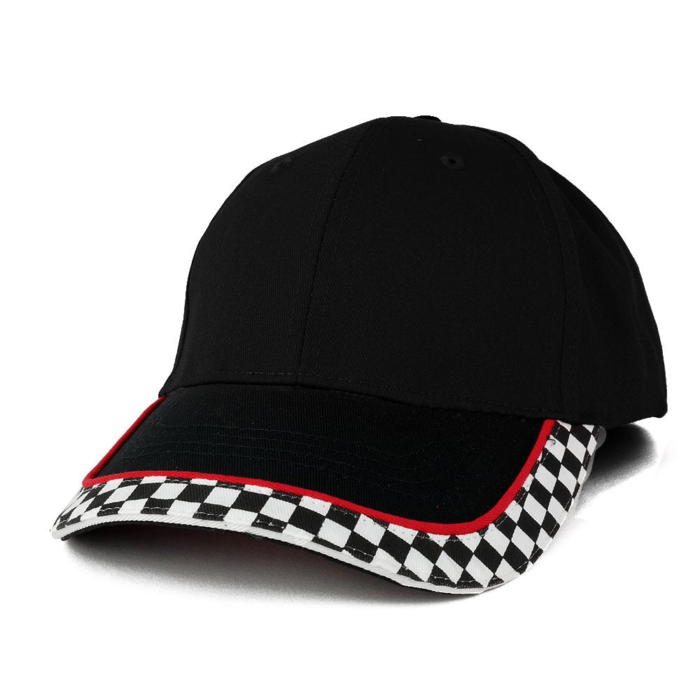 MC Racing Flag Low Profile Structured Cotton Twill Baseball Cap
