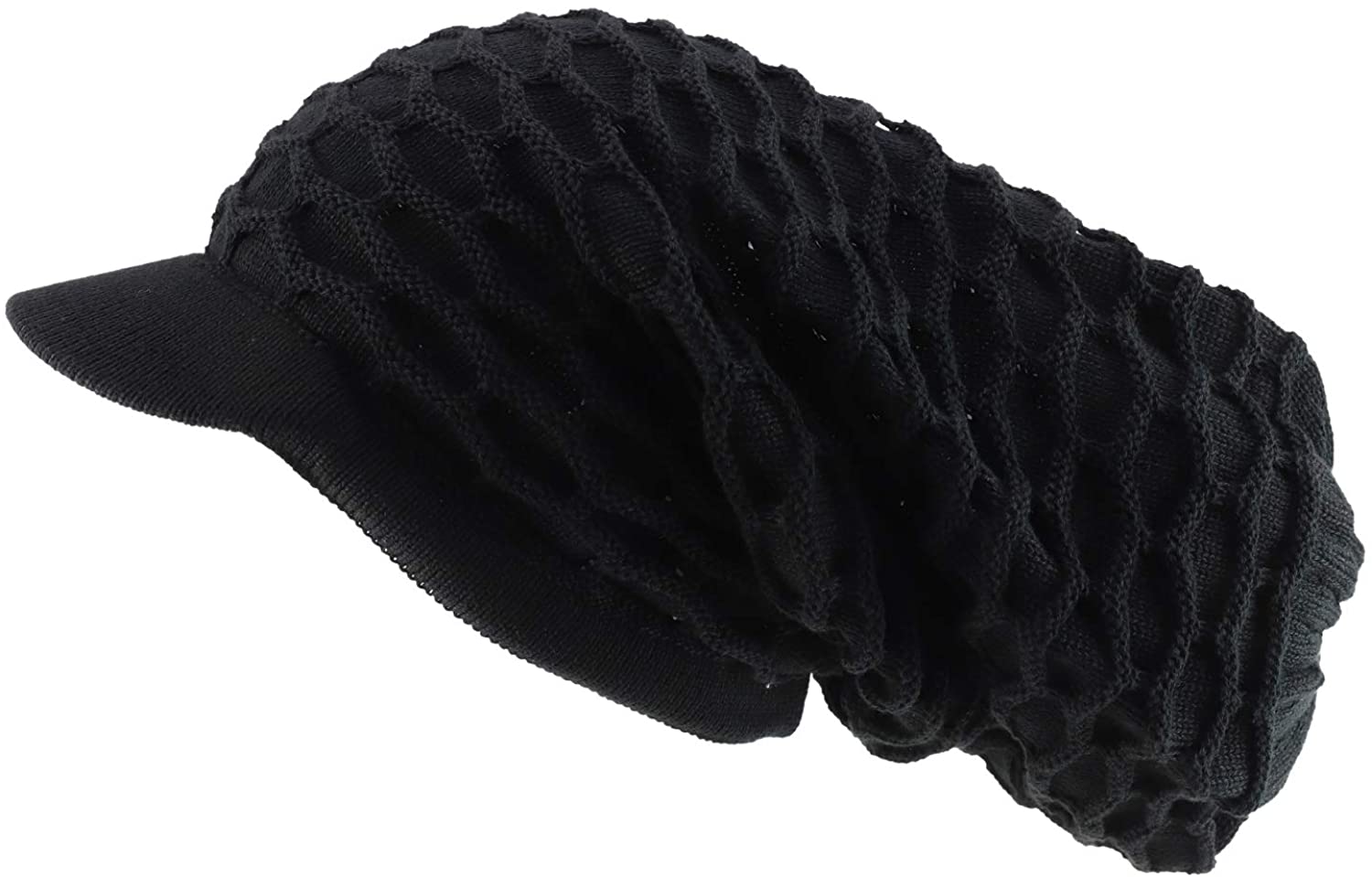 Armycrew Rasta RGY Dreadlock Reggae Cotton Oversize Long Beanie Visor