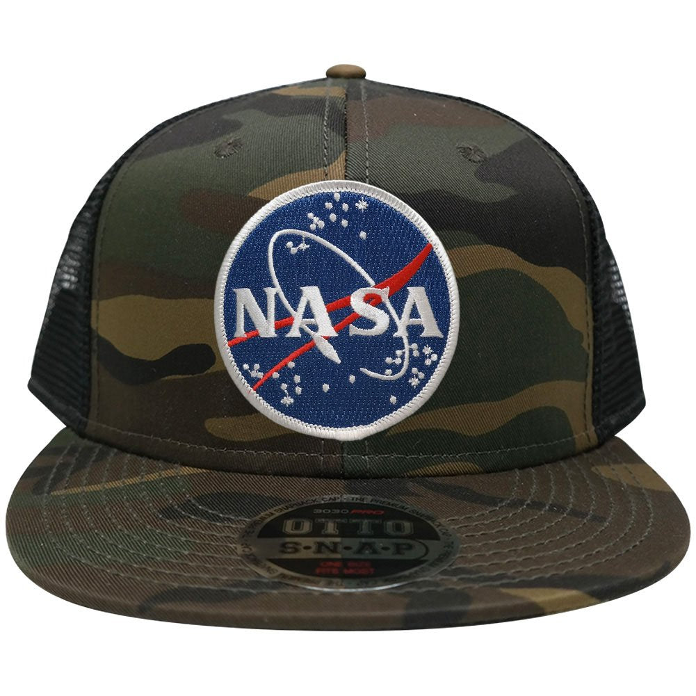 NASA Space Meatball Circular Logo Iron On Patch Adjustable Trucker Mes